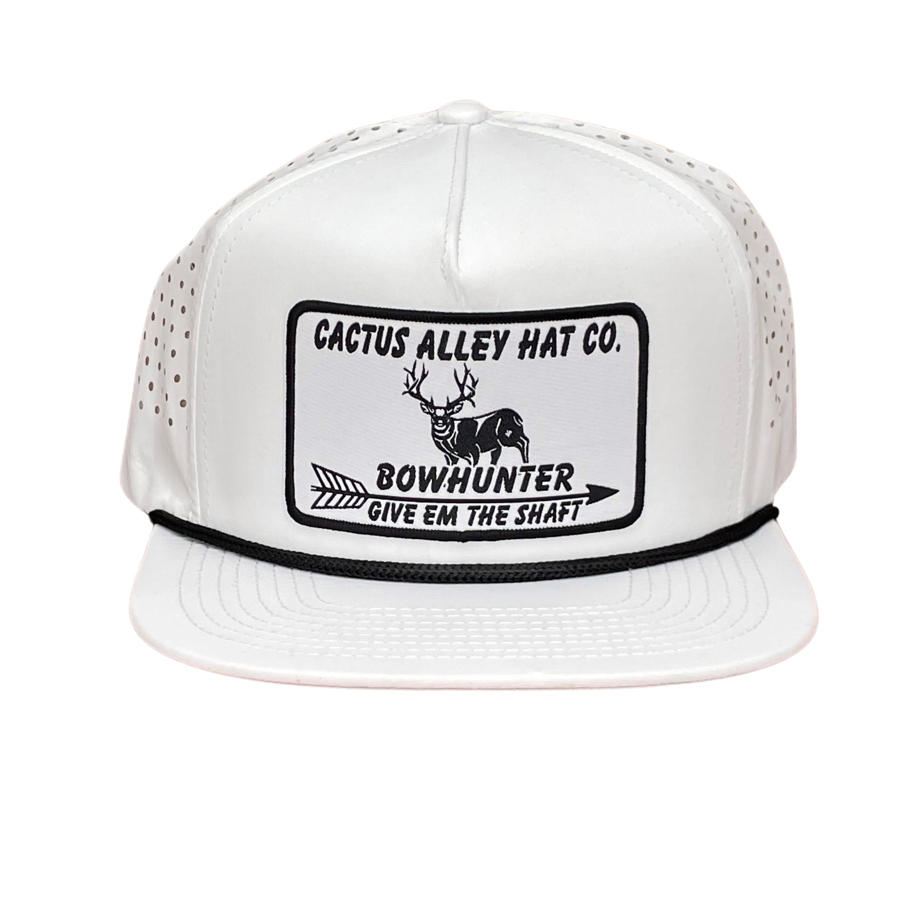 "Bowhunter" - CA White Laser Holes/ Black Rope, Snapback Cap (WESA JAN ...