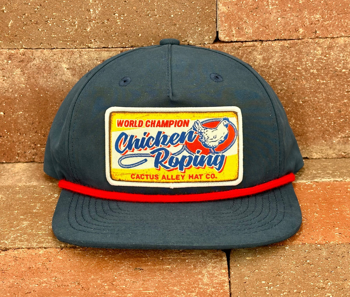 "Chicken Roping" - CA256 Blue/ Red Rope Snapback (WESA JAN 2024 ...