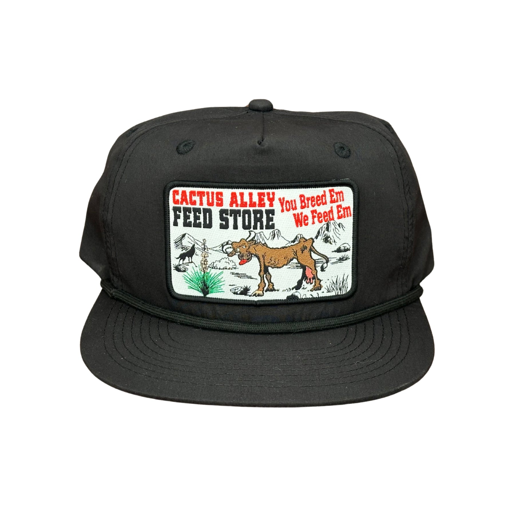 "Feed Store" - CA 256 Black/ Black Rope, Snapback Cap (2024) – Cactus ...
