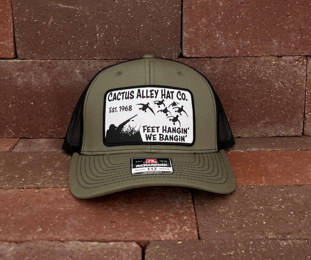 "Feet Hangin" - Richardson 112 Loden/Black Mesh, Snapback Cap (WESA JA ...