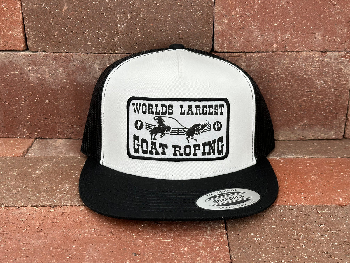 "Goat Roping" - Black/White/Black Mesh, Snapback Cap (2024) – Cactus ...