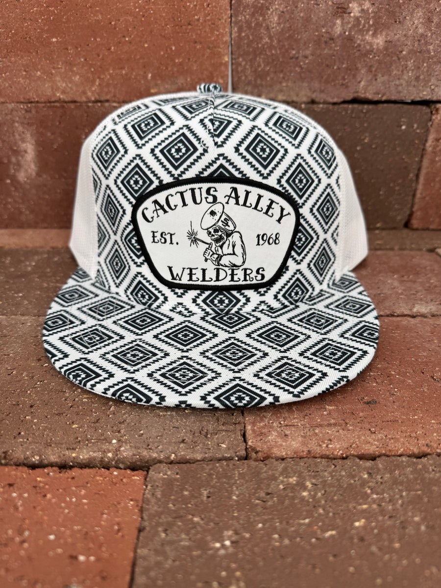 "Ole Sparky" - CA Black/White Aztec, Snapback Cap – Cactus Alley Hat Co ...