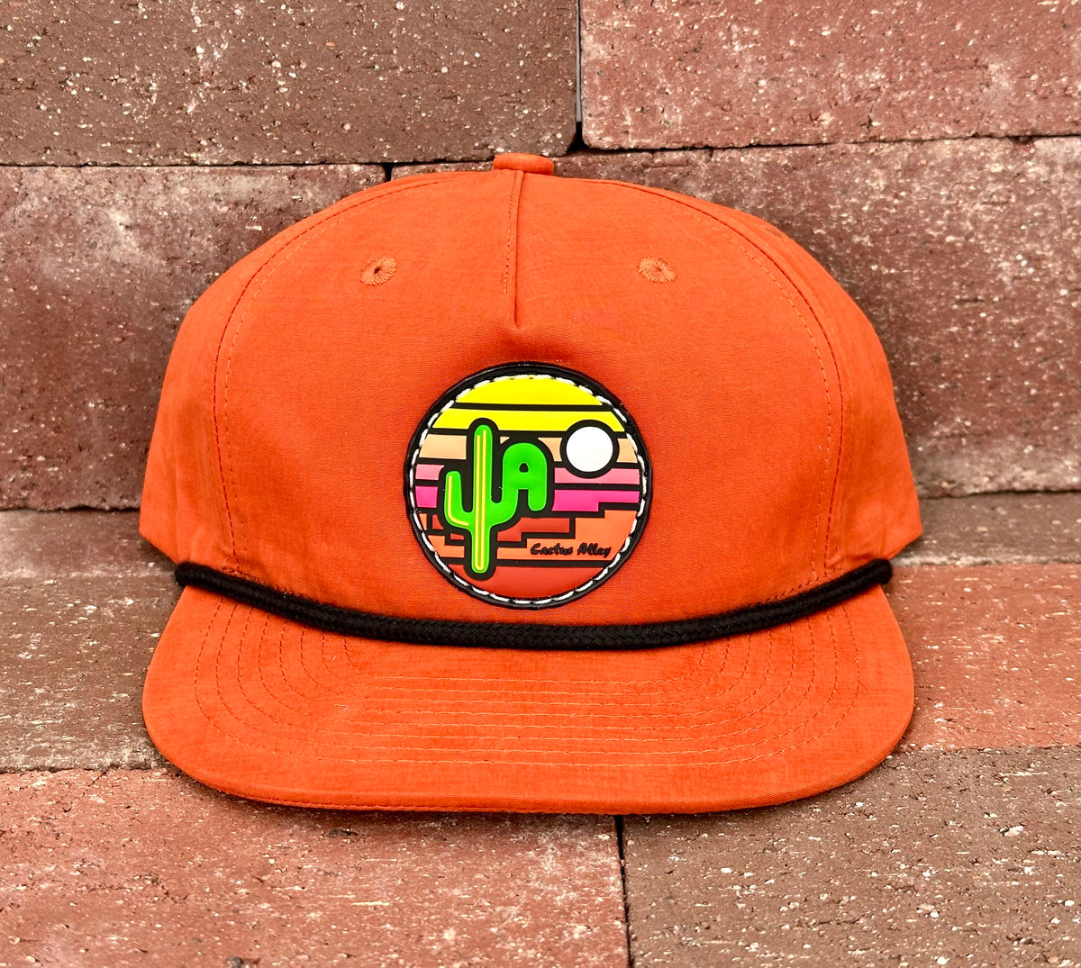 PVC “Sunset”- CA256 Dark Orange With Black Rope Snapback Cap (WESA JAN ...