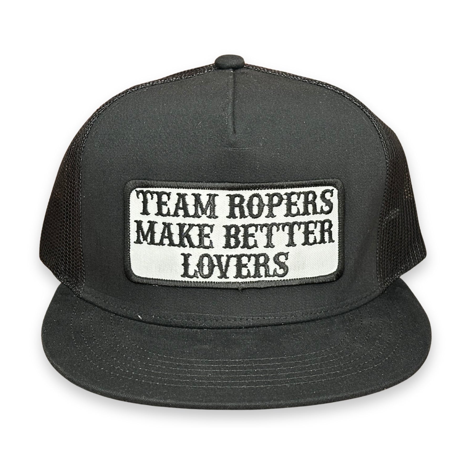 "BLKW Team Ropers BL" - 6006 Black/ Black Mesh, Snapback Cap (2025 ...