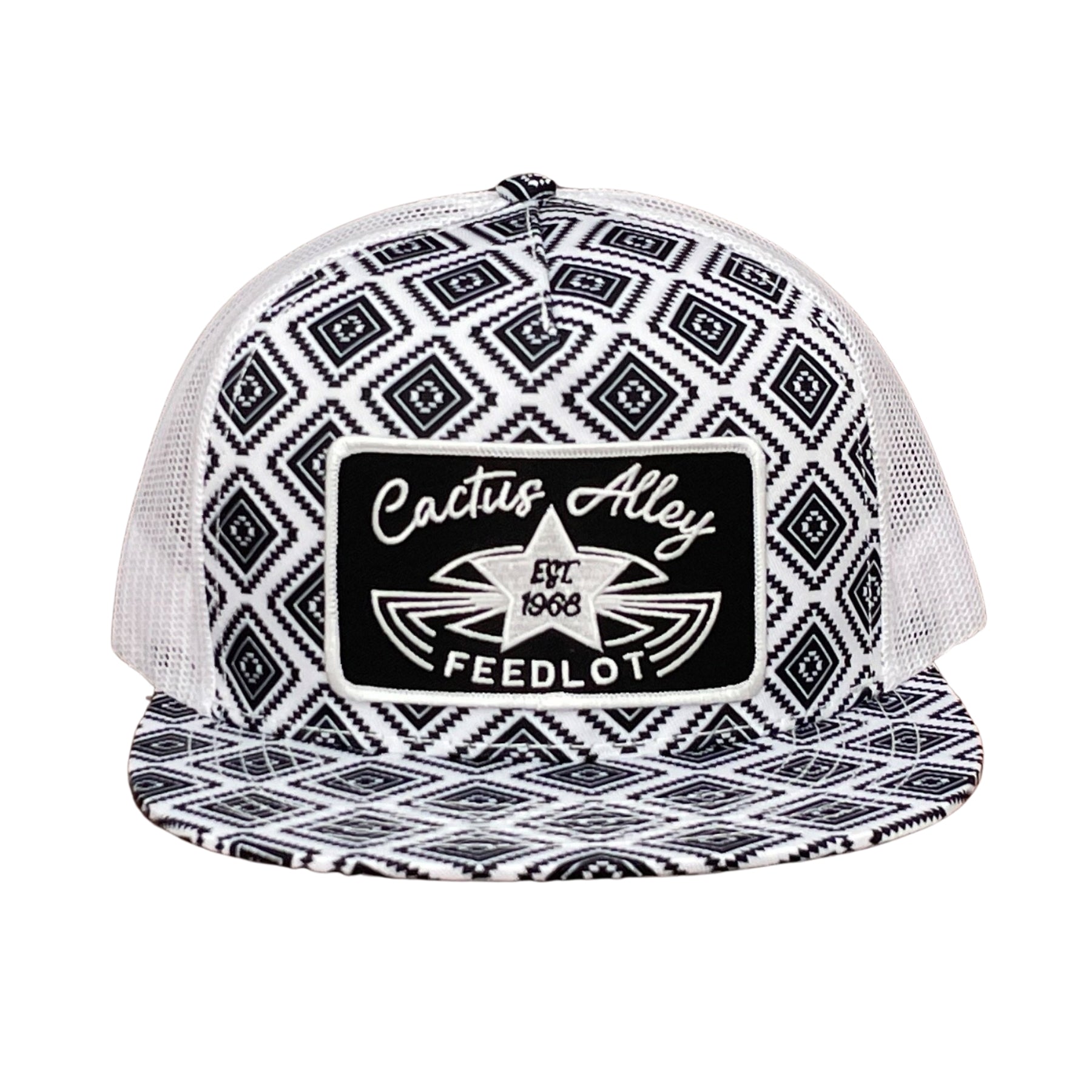 "Waylon" - CA Black/White Aztec, Snapback Cap (WESA JAN 2024) – Cactus ...
