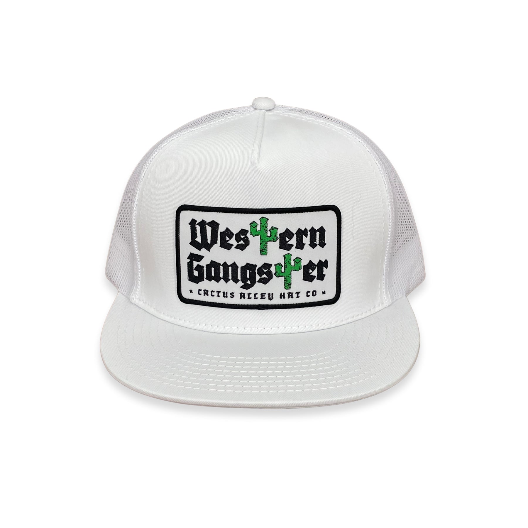 "Western Gangster" - CA6006 White/ White Mesh, Snapback Cap (WESA JAN ...