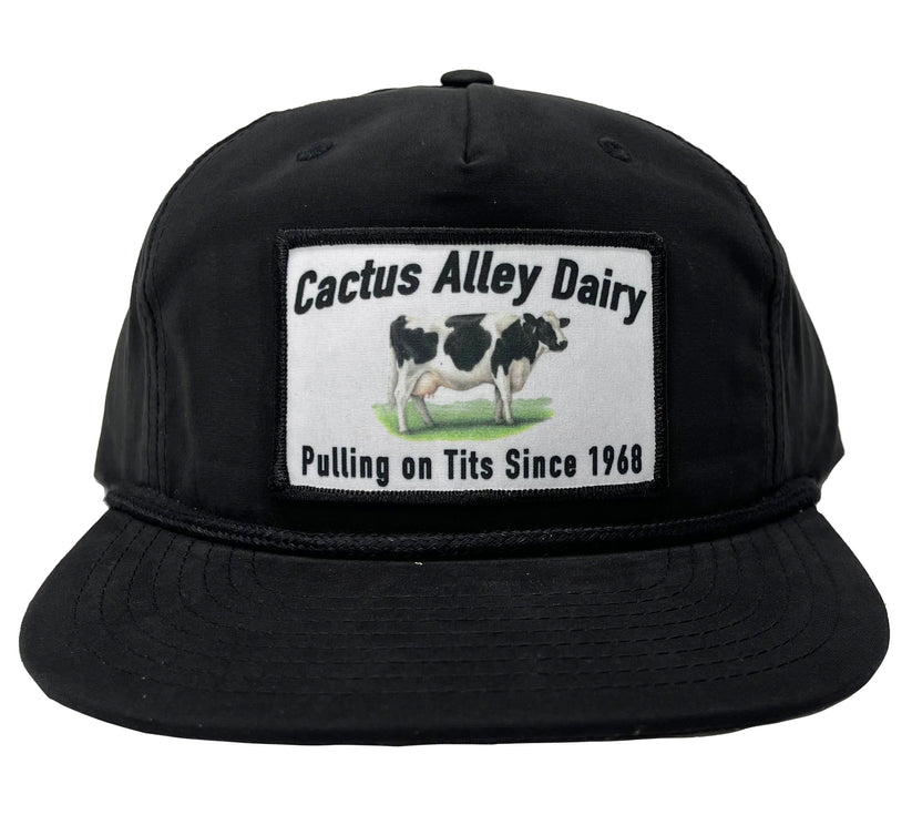 "Dairy" - CA256 Black/ Black Rope, Snapback Cap(WESA JAN 2024) – Cactus ...