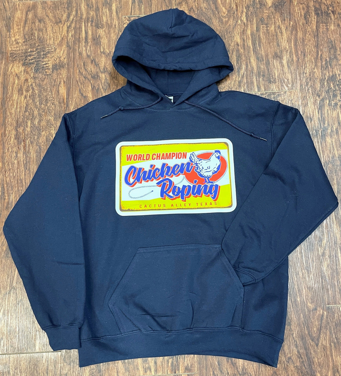 "Chicken Choking" - Navy Adult Hoodie (WESA JAN 2024) – Cactus Alley ...