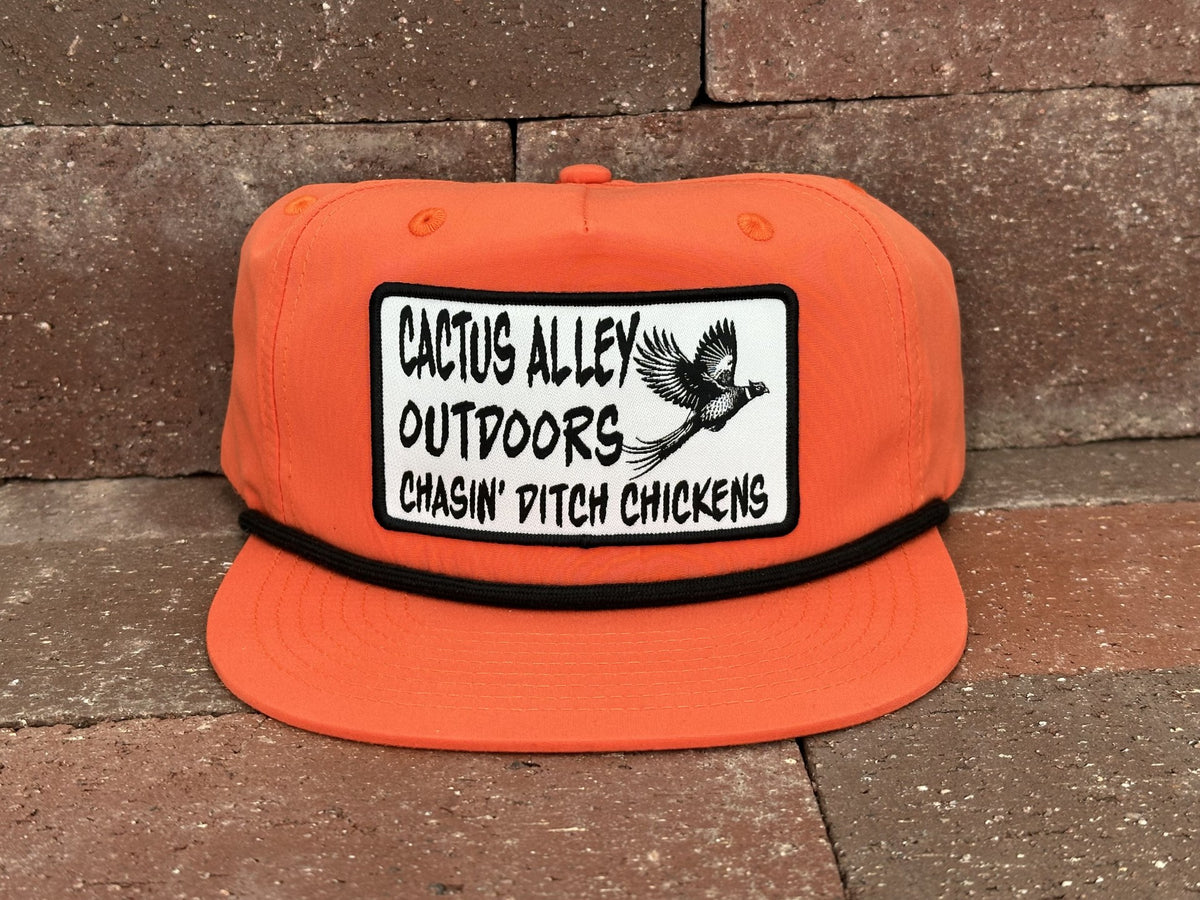 "Ditch Chickens" - CA 256 Dark Orange/ Black Rope, Snapback (2024 ...