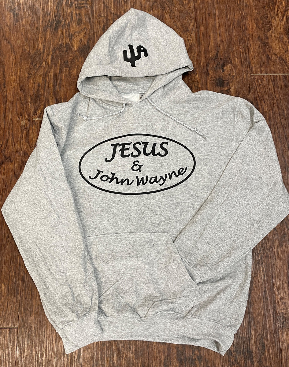 "Jesus & John Wayne" - Sport Grey Adult Hoodie (WESA JAN 2024) – Cactus ...